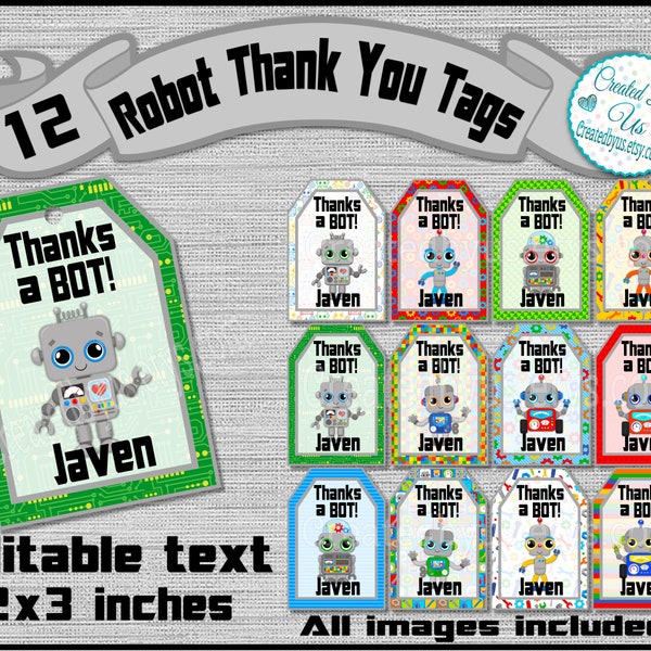 Robot Thank You - Etsy