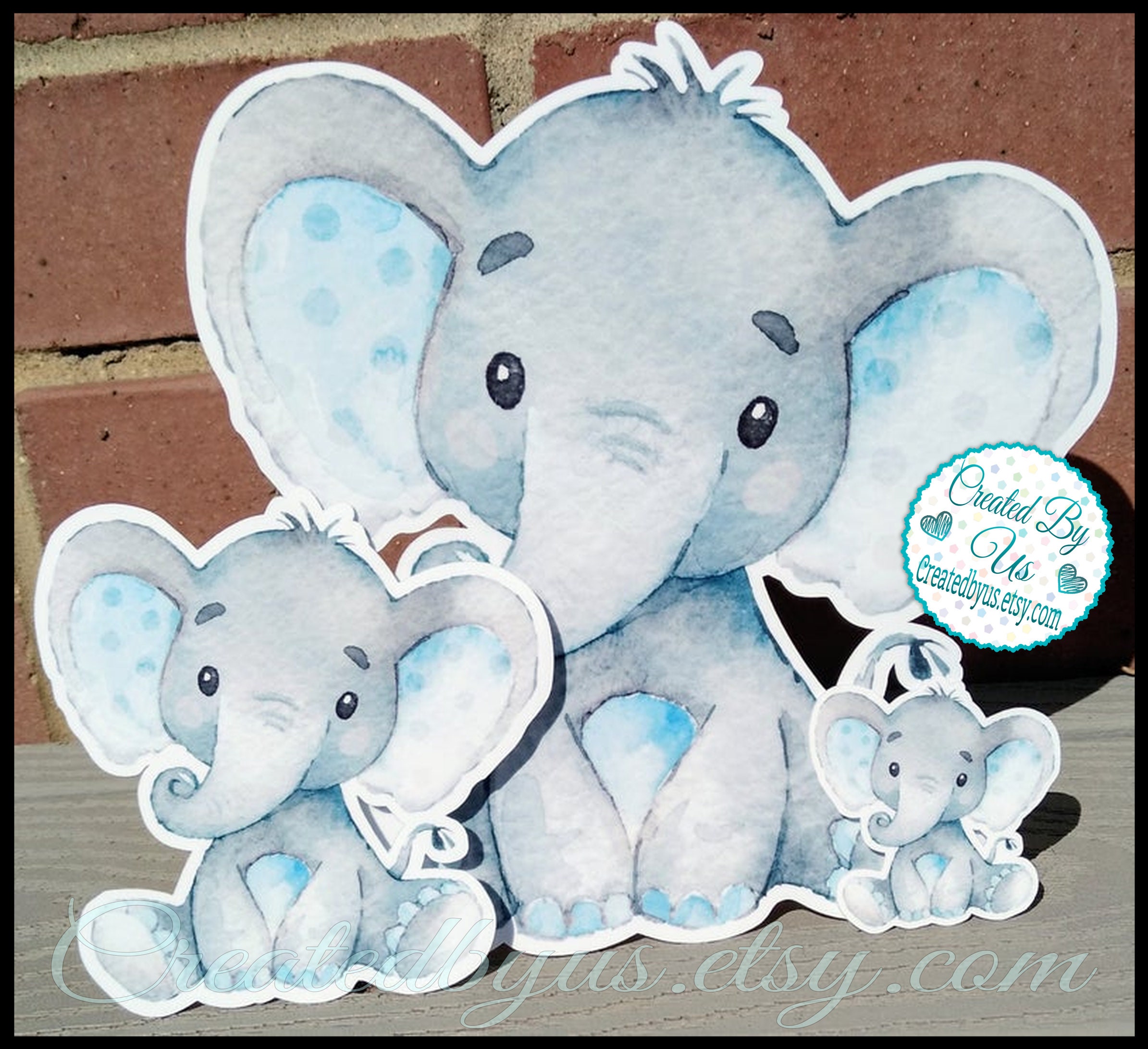 Baby Boy Elephant Cutouts Party Decorations Little Peanut Baby - Etsy