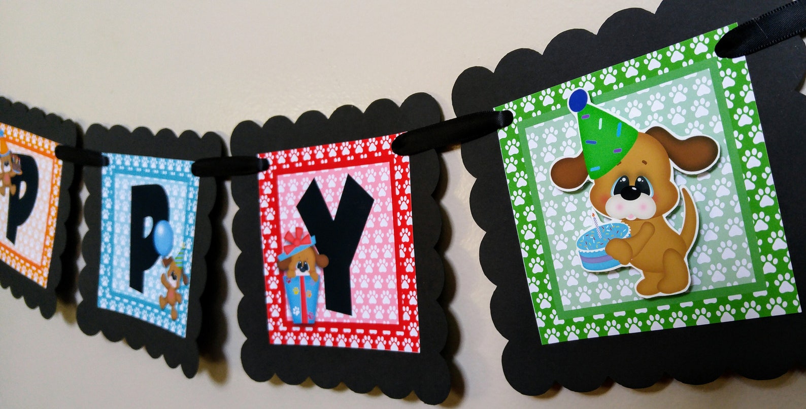 Puppy Birthday Banner Puppy Dog Party Banner Dog Decorations - Etsy