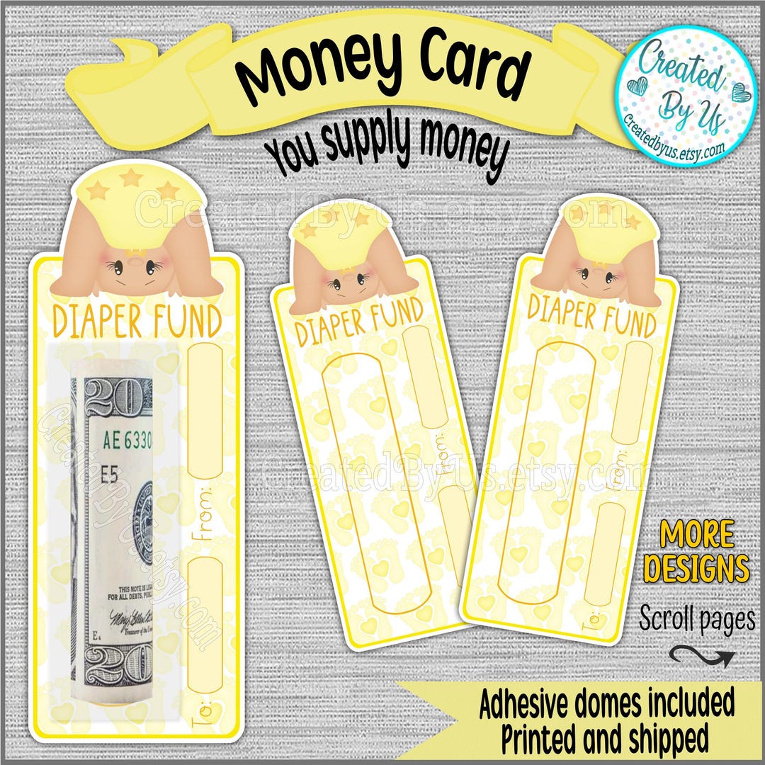Diaper Party Gift Baby Shower Money Card Cash Gift for Baby Cash Card ...
