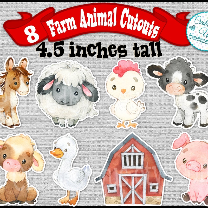 Farm Animal Centerpiece - Etsy