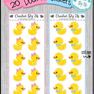 Boy and Girl Rubber Duck Stickers Cup Stickers Rubber Duck Gender ...