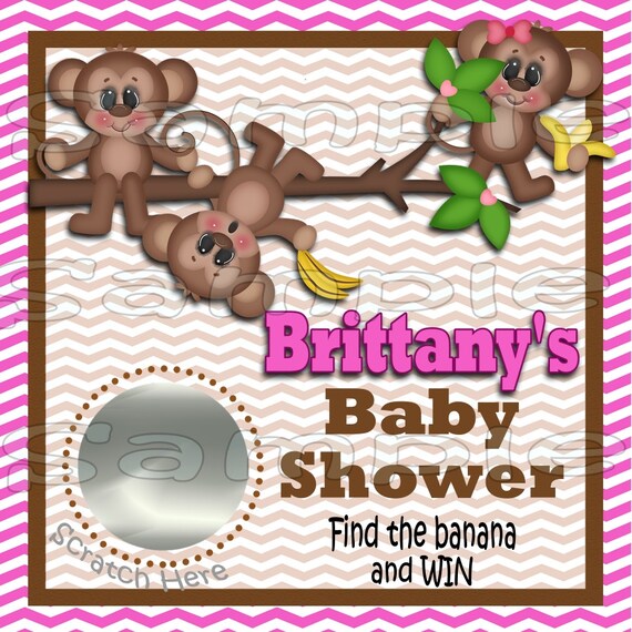 Baby Scratch off Cards Baby Girl Shower Game Scratch Tags - Etsy