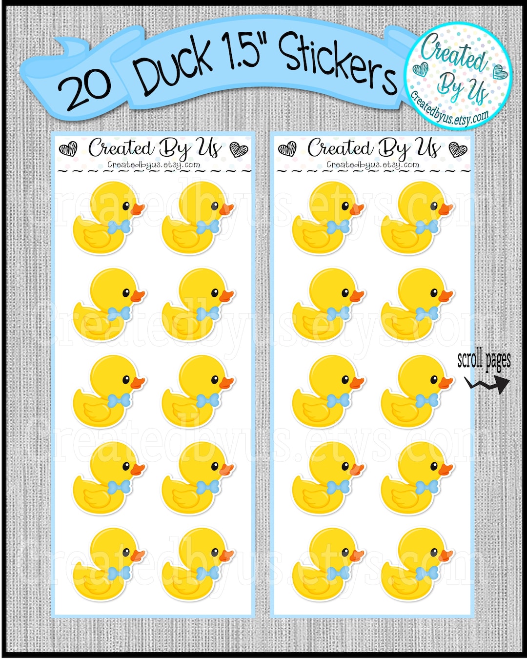 Boy Rubber Duck Stickers Cup Stickers Rubber Duck Baby Shower Favor ...