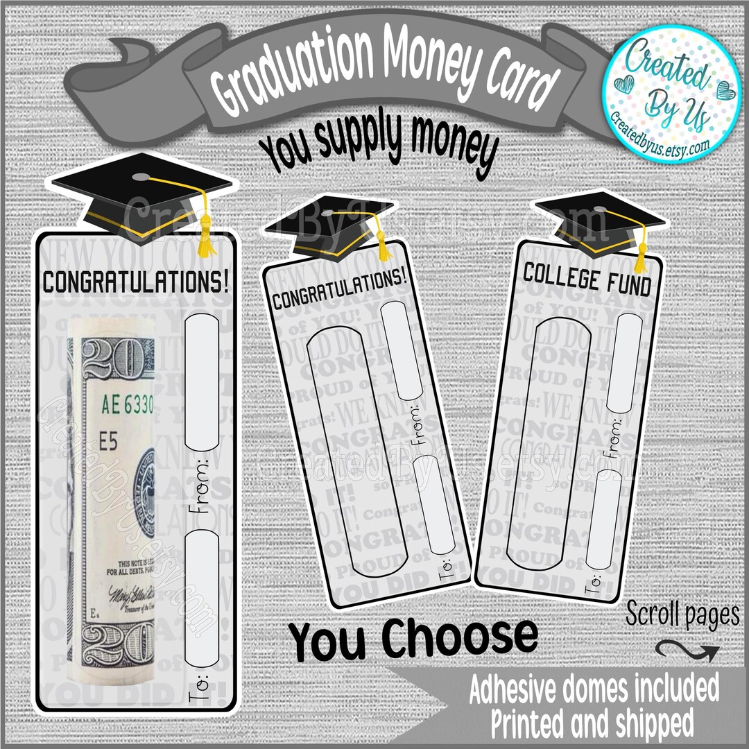 Graduation Money Card Holder Graduation Mini Money Card Graduation Cash ...