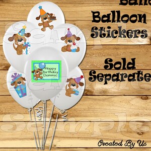 Puppy Birthday Stickers Party Favor Tags Thank You Tag Gift Tag ...