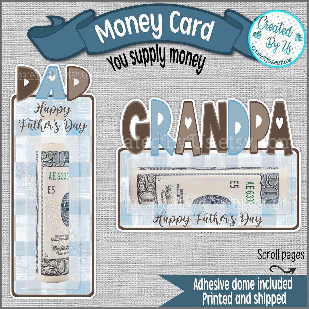 Father's Day Money Card Holder Dad Cash Card Gift Father's Day Card ...