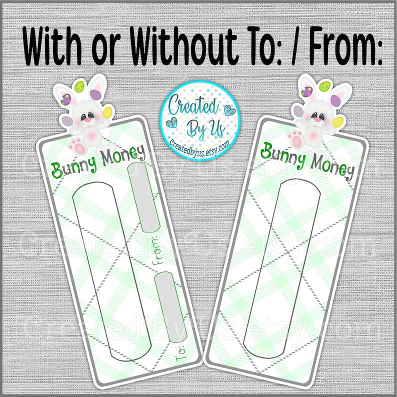 Easter Money Card Holders Easter Mini Money Card Bunny Money Easter ...
