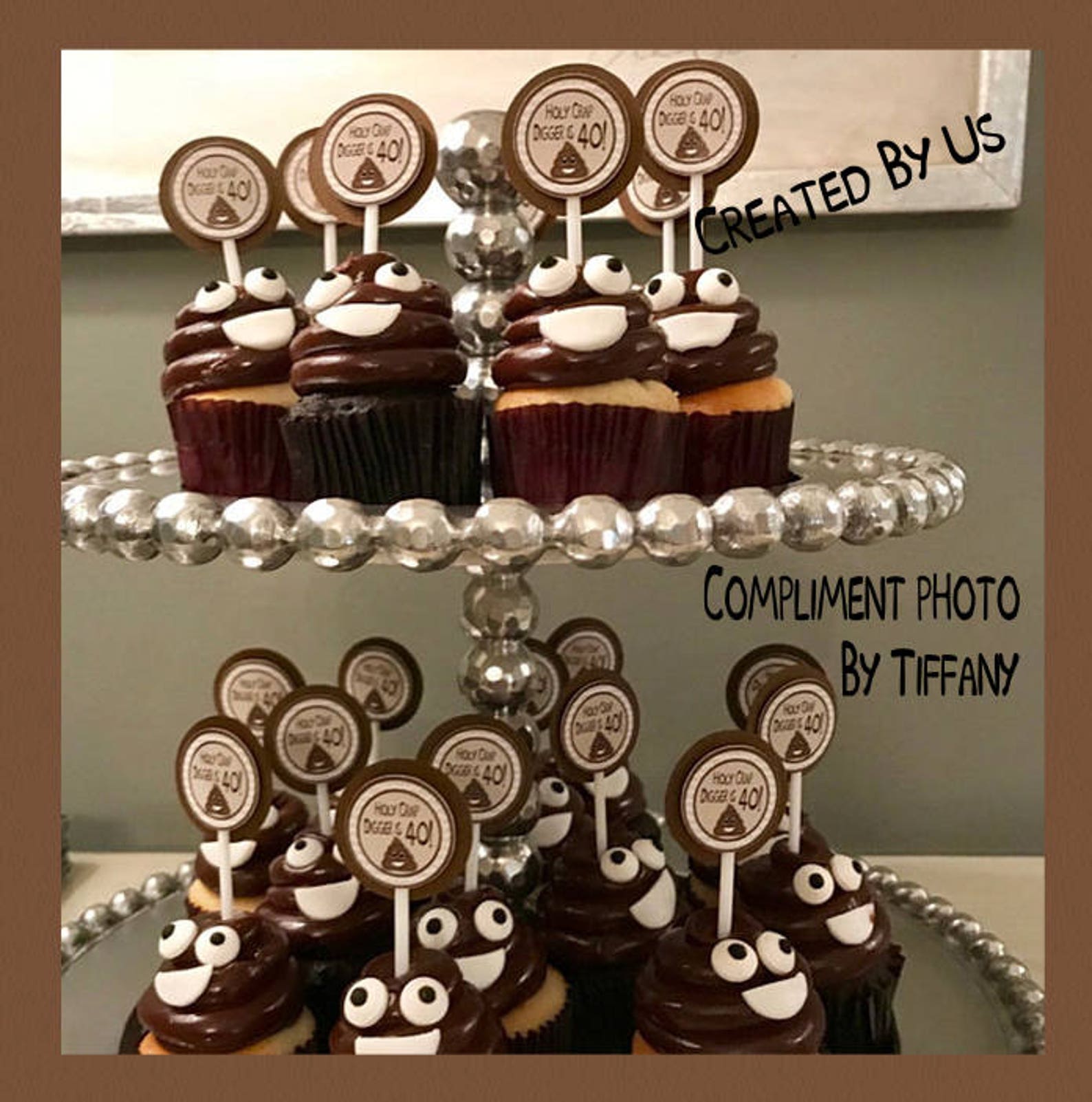 Holy Crap Cupcake Toppers Over the Hill Cupcake Toppers Holy Crap You ...