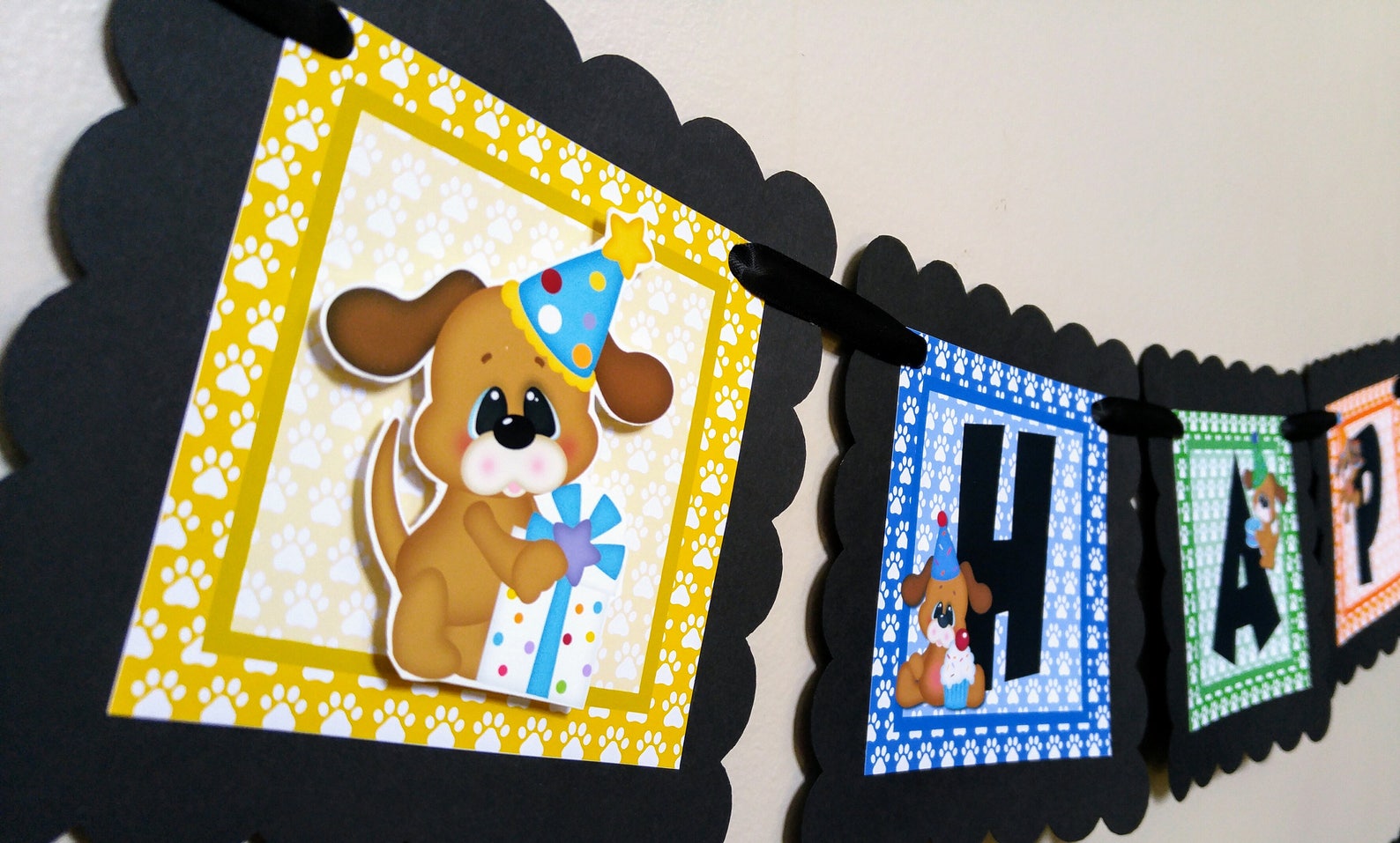 Puppy Birthday Banner Puppy Dog Party Banner Dog Decorations - Etsy