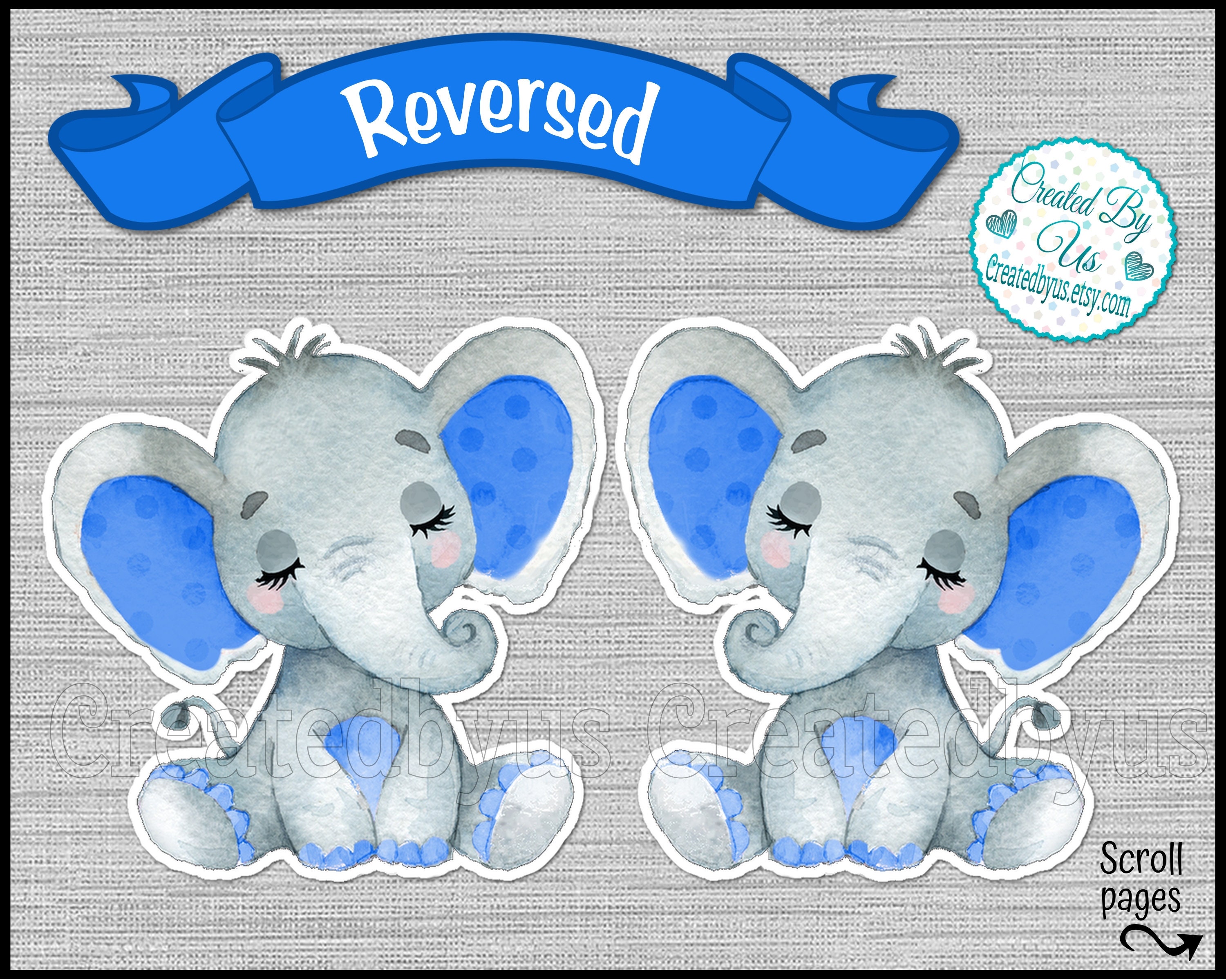 Baby Boy Elephant Cutouts Party Decoration Little Peanut Baby Shower ...