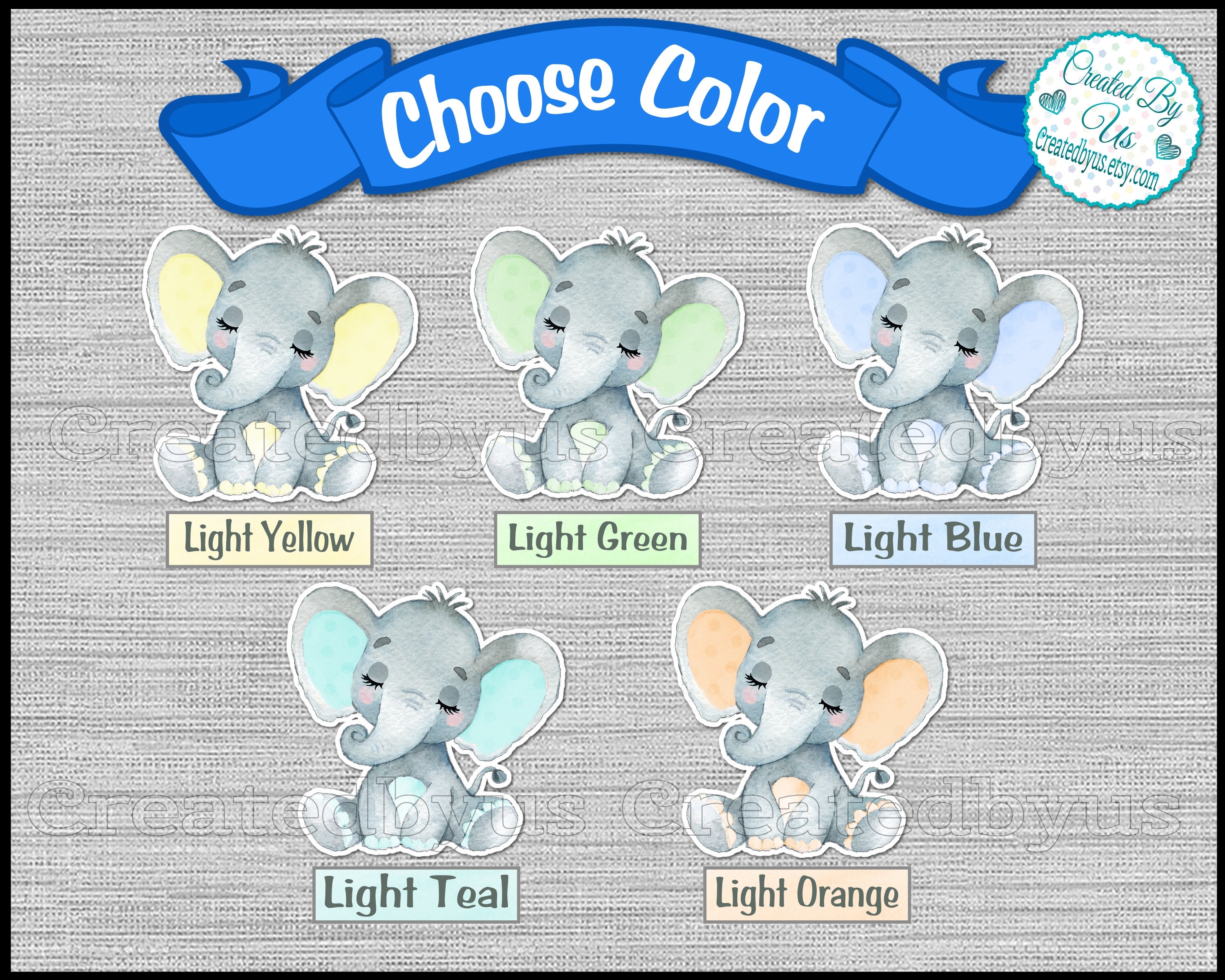 Baby Boy Elephant Cutouts Party Decoration Little Peanut Baby Shower ...