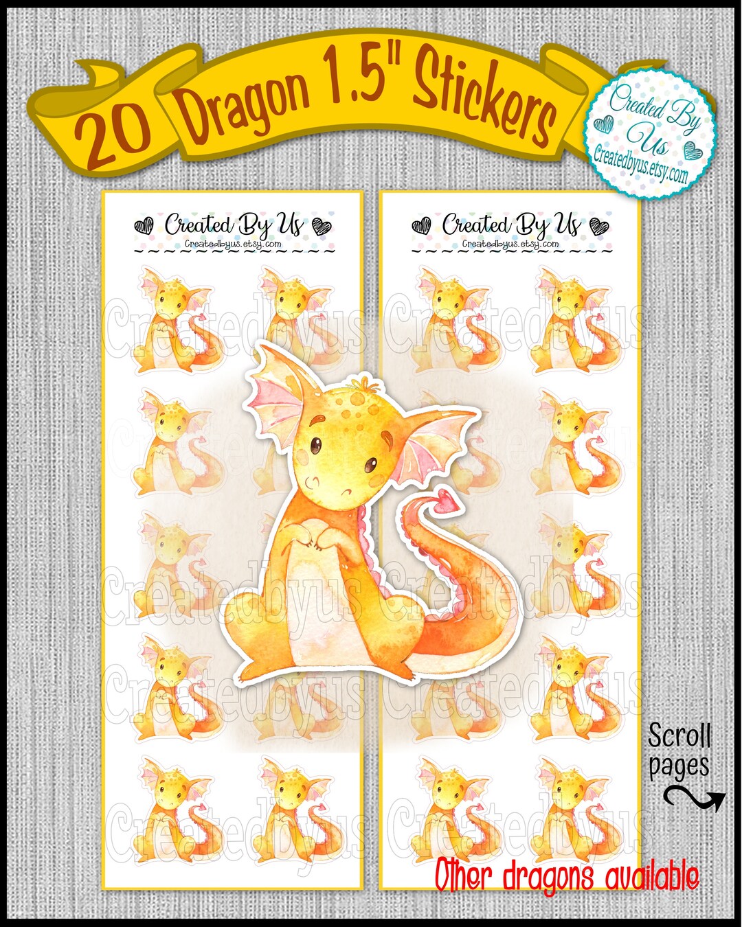 Dragon Stickers Cup Stickers Baby Dragon Baby Shower Favors Little ...