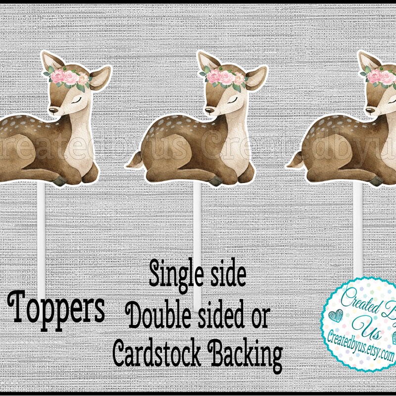 Deer Cupcake Toppers - Etsy