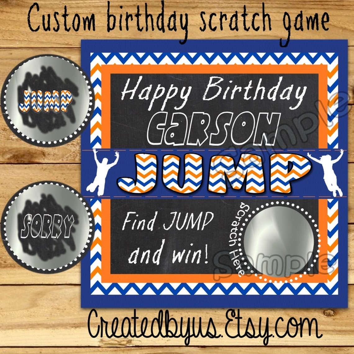 Jump Birthday Party Game Custom Happy Birthday Scratch off | Etsy