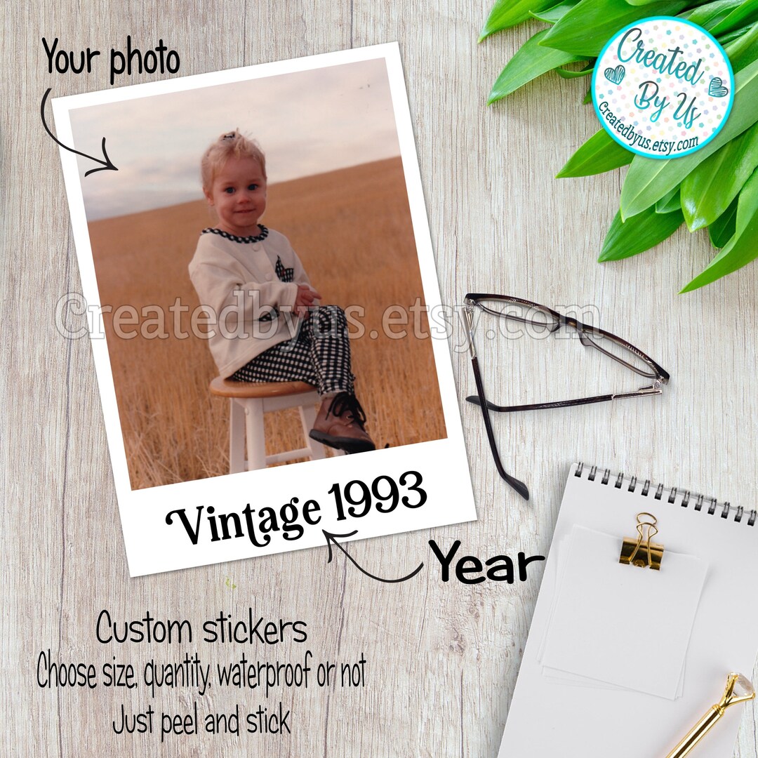 Custom Birthday Stickers Vintage Stickers Personalized Stickers Retro ...