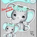 Girl Baby Elephant Stand up Cutouts Party Decorations Girl Baby Shower ...