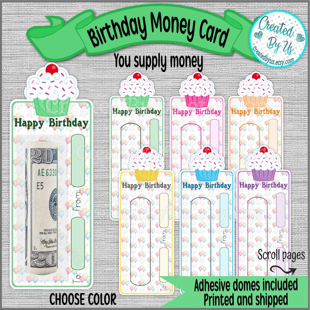 Birthday Money Card Happy Birthday Money Card Holder Birthday Cash Gift ...