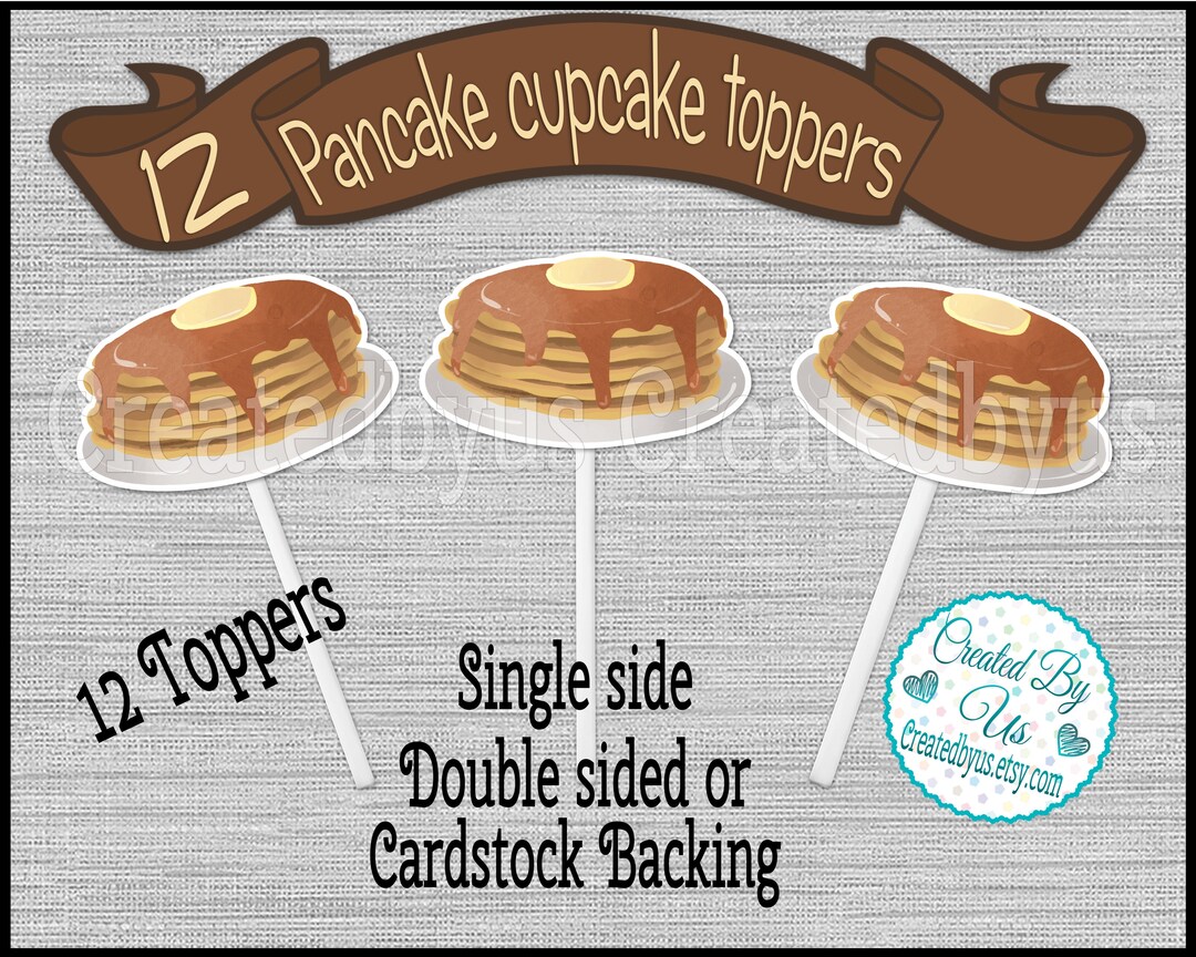 Pancake Cupcake Toppers Pancake Baby Shower Pancake Birthday Party ...