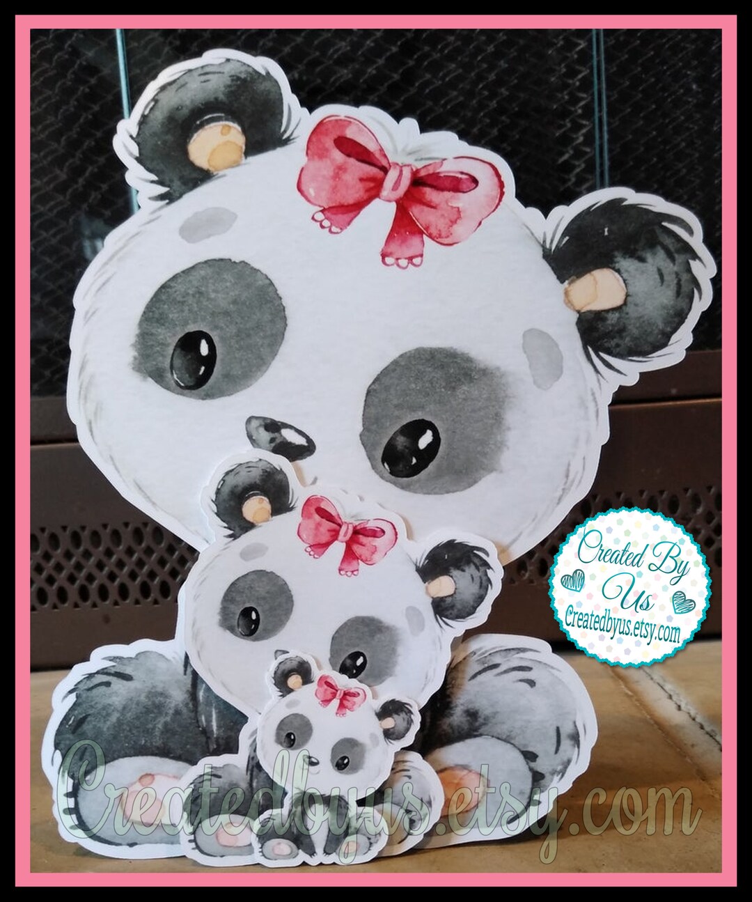 Baby Girl Panda Cutouts Party Decoration Panda Baby Girl Shower It's a ...