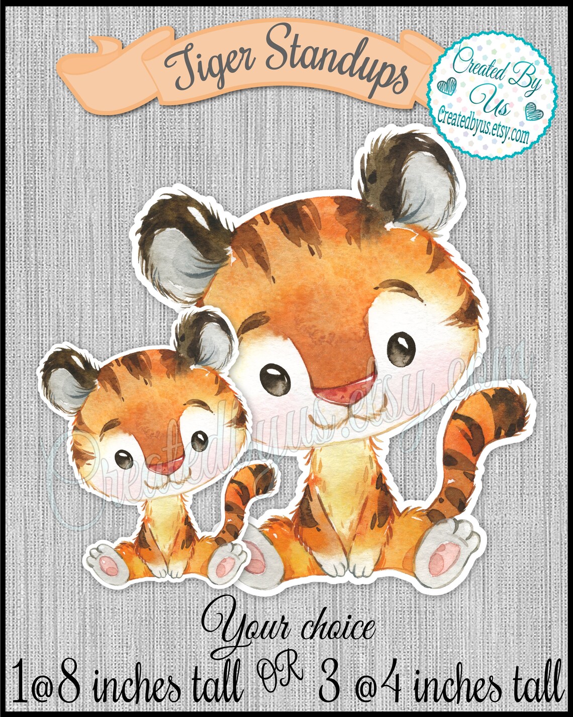 Boy Baby Tiger Stand up Cutouts for Party Decorations Boy | Etsy