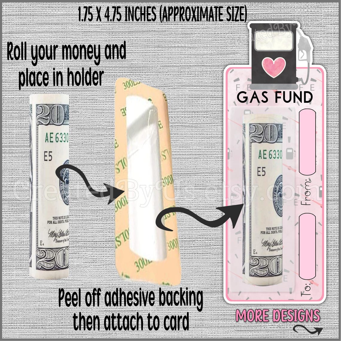 Gas Money Card Holders Fuel Money Card Gift Cash Card Birthday Present ...