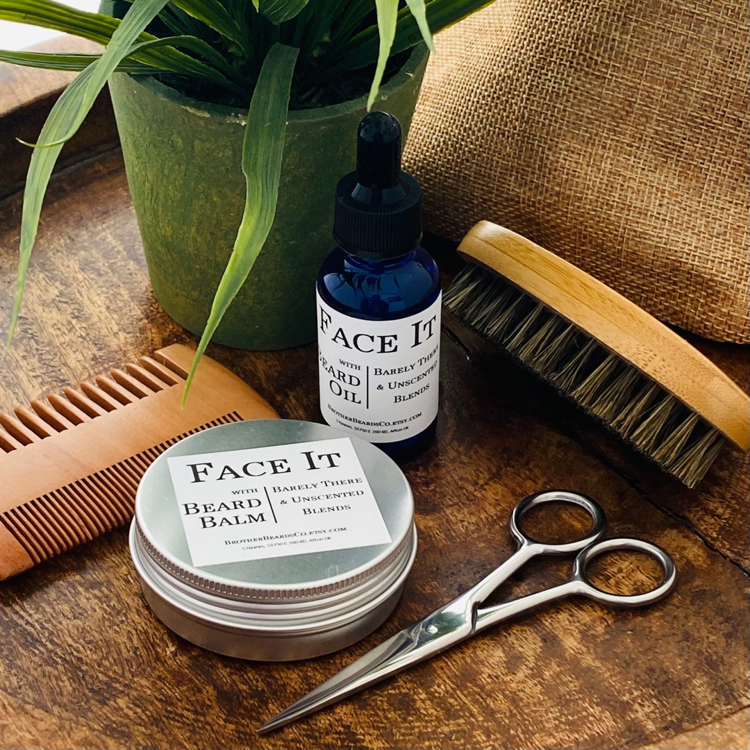 Earth Grounding Starter Kit Beard Care Oil, Balm, Brush, Comb, Scissors ...