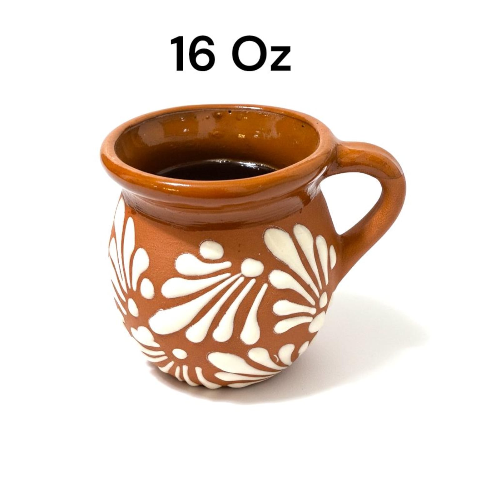 Cielito Lindo Mexican Coffee Mugs – 16 Oz | Brown & White | Lead-free ...