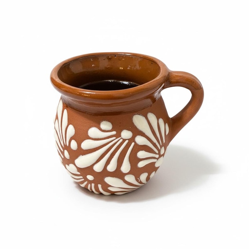 Cielito Lindo Mexican Coffee Mugs – 16 Oz | Brown & White | Lead-free ...