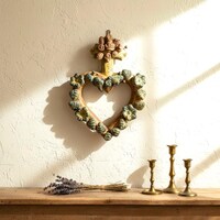 Barro Heart Shaped Wall Decor | Daisy Design | Lead Free - Etsy