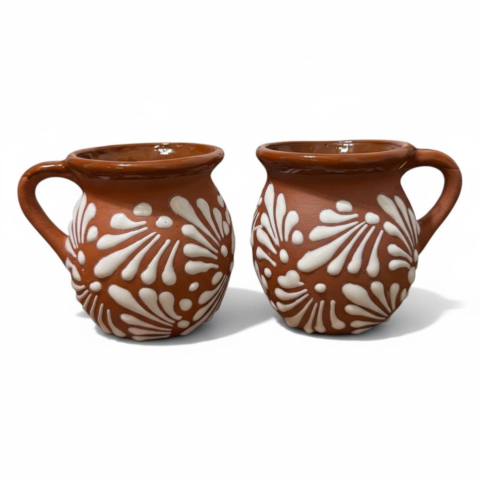 Cielito Lindo Mexican Coffee Mugs – 16 Oz | Brown & White | Lead-free ...