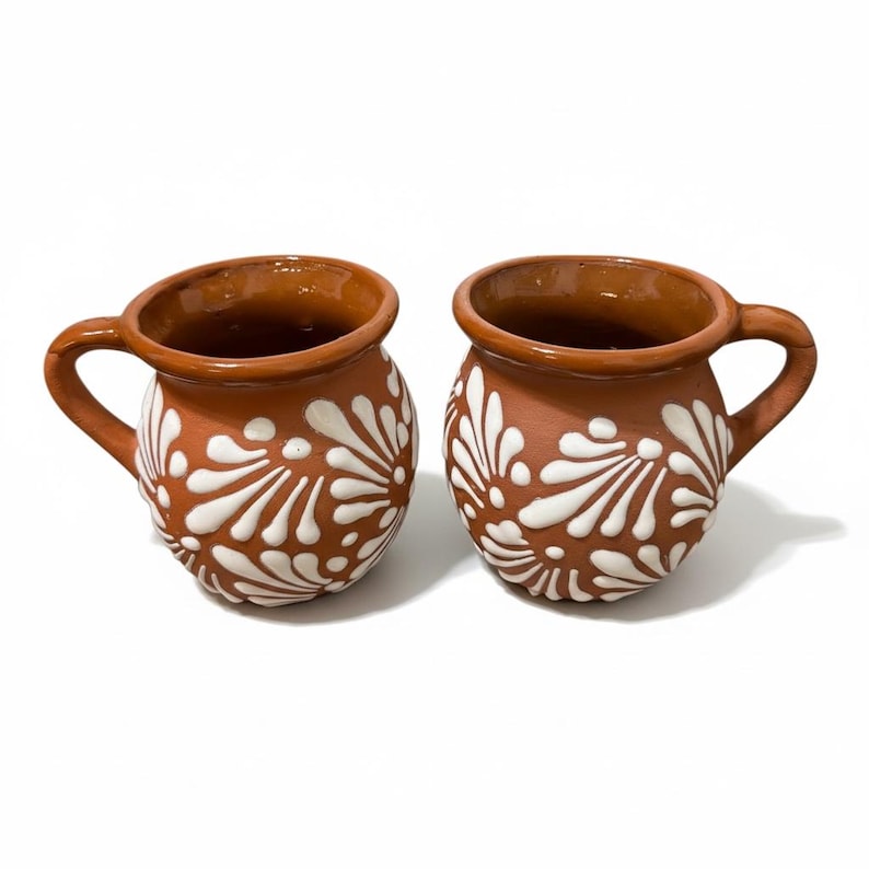 Cielito Lindo Mexican Coffee Mugs – 16 Oz | Brown & White | Lead-free ...