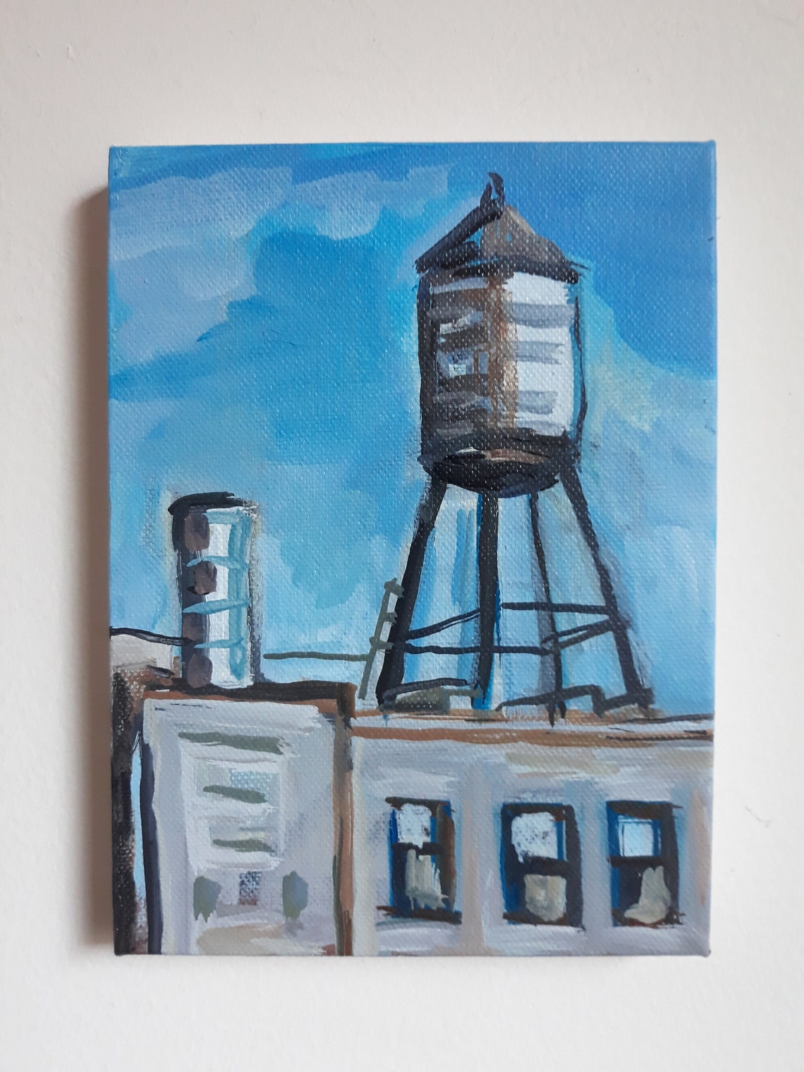 Charming Water Tower Painting by Young Ok Lee - Etsy UK