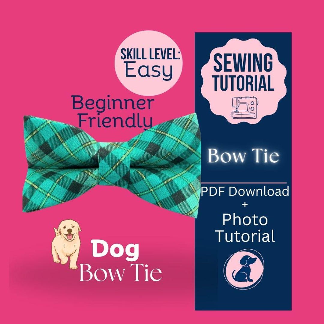 Dog Bow Tie Sewing Pattern: DIY Pet Collar Accessory (PDF Download) - Etsy