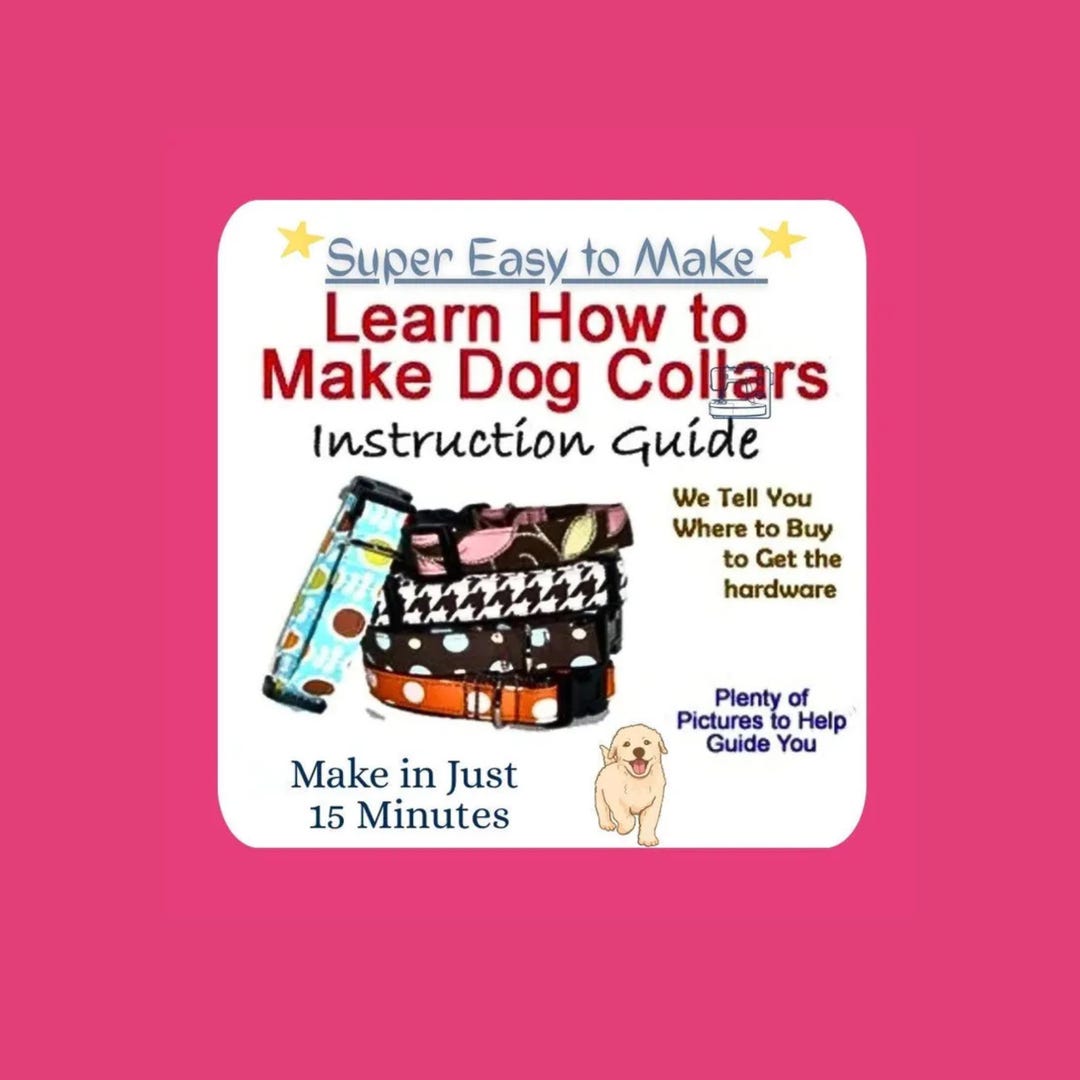 DIY Fabric Dog Collar Sewing Pattern: Adjustable Sizes (PDF Pattern ...