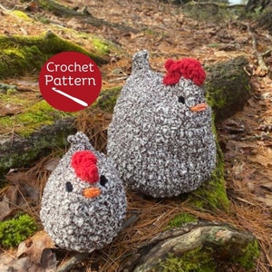 Chicken Crochet 2 Pattern BUNDLE: Large, Medium, Plush Country Chicken ...
