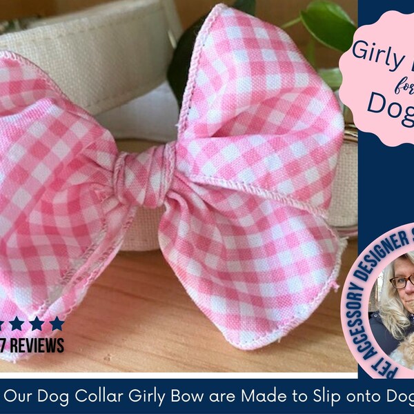 Pink Dog Hair Bow - Etsy