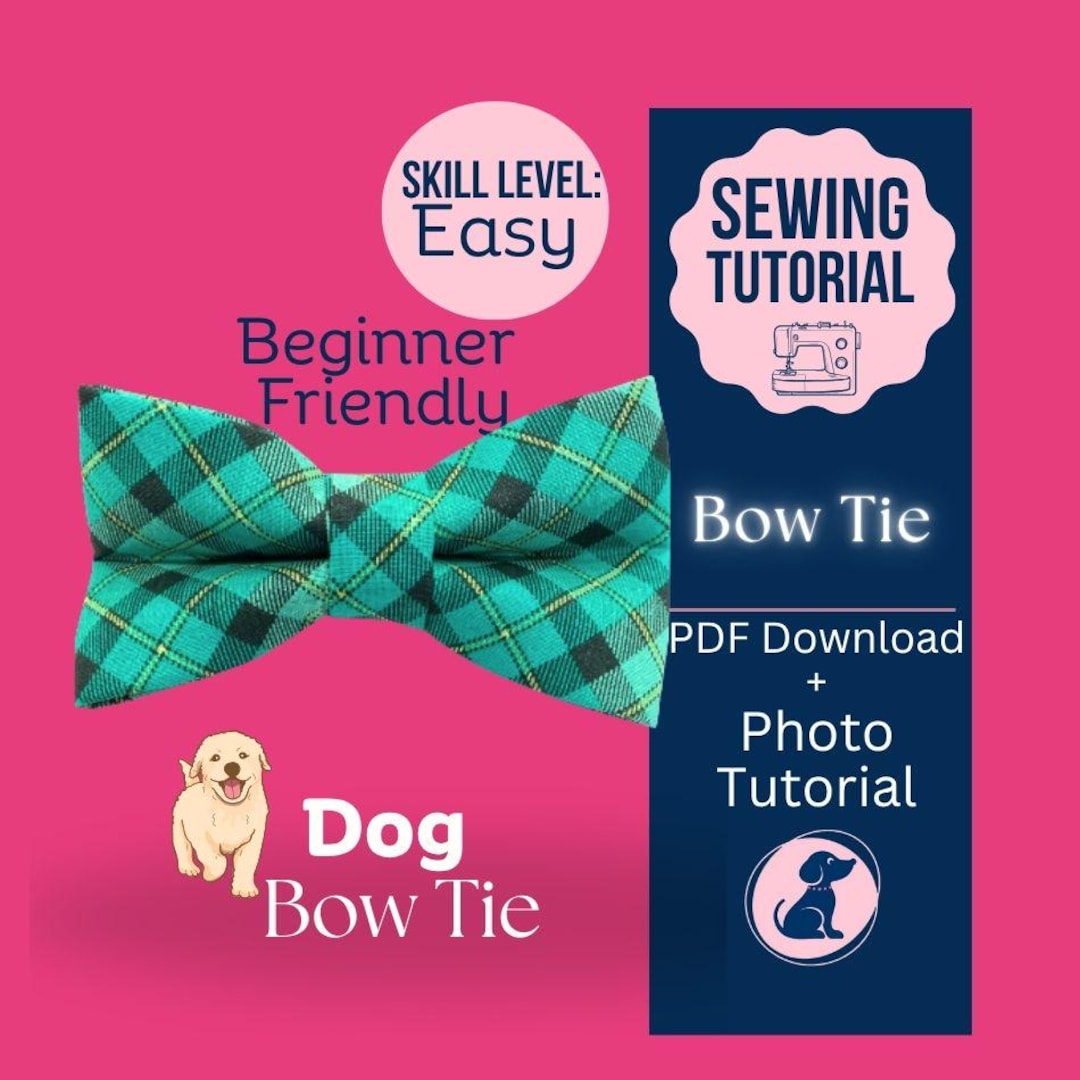 Dog Bow Tie Sewing Pattern: DIY Pet Collar Accessory (PDF Download - Etsy