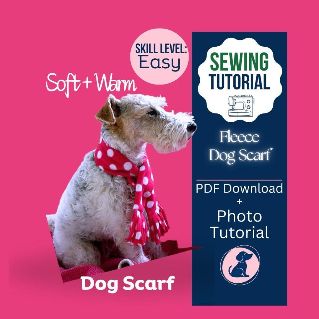 DIY Fleece Dog Scarf Sewing Tutorial (PDF Pattern) - Etsy