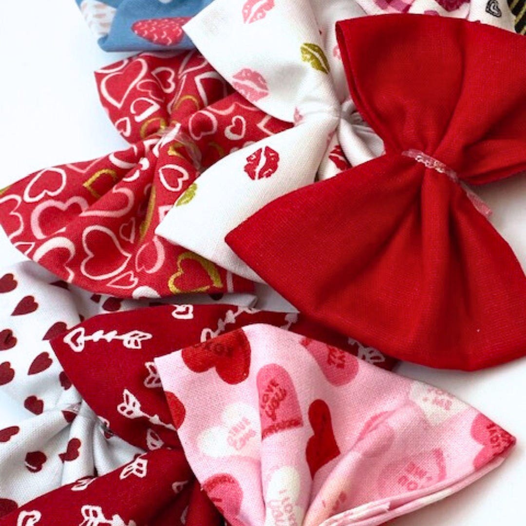 Valentine Bow Ties for Dogs, Box of 25, Dog Groom Bows, Bows for Dog ...