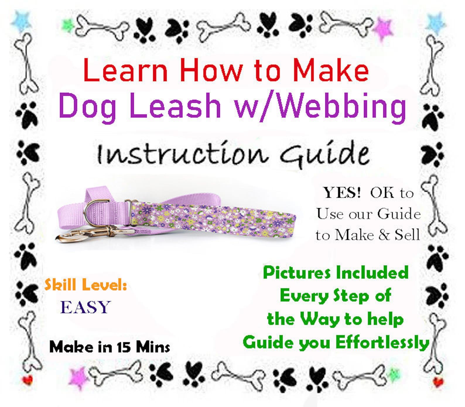 Dog Leash Sewing Tutorial Create Pet Lead Dog Leash Sewing - Etsy