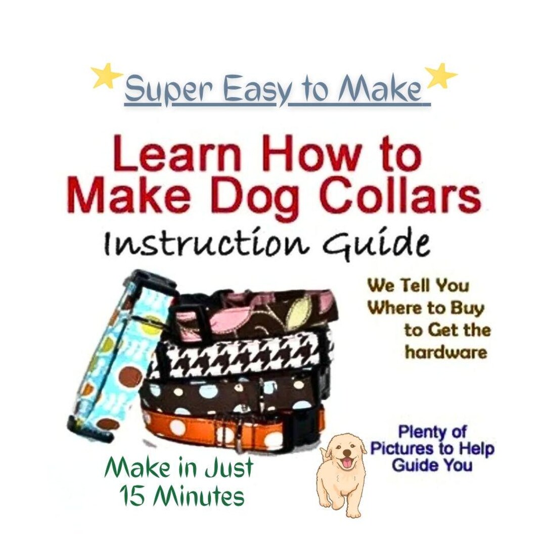 DIY Dog Collar Sewing Pattern PDF – Adjustable Dog Collar Tutorial With ...