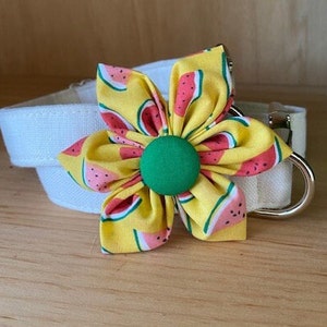 Dog Collar Flower Attachment, Summer Dog Collar Flower, Watermelon ...