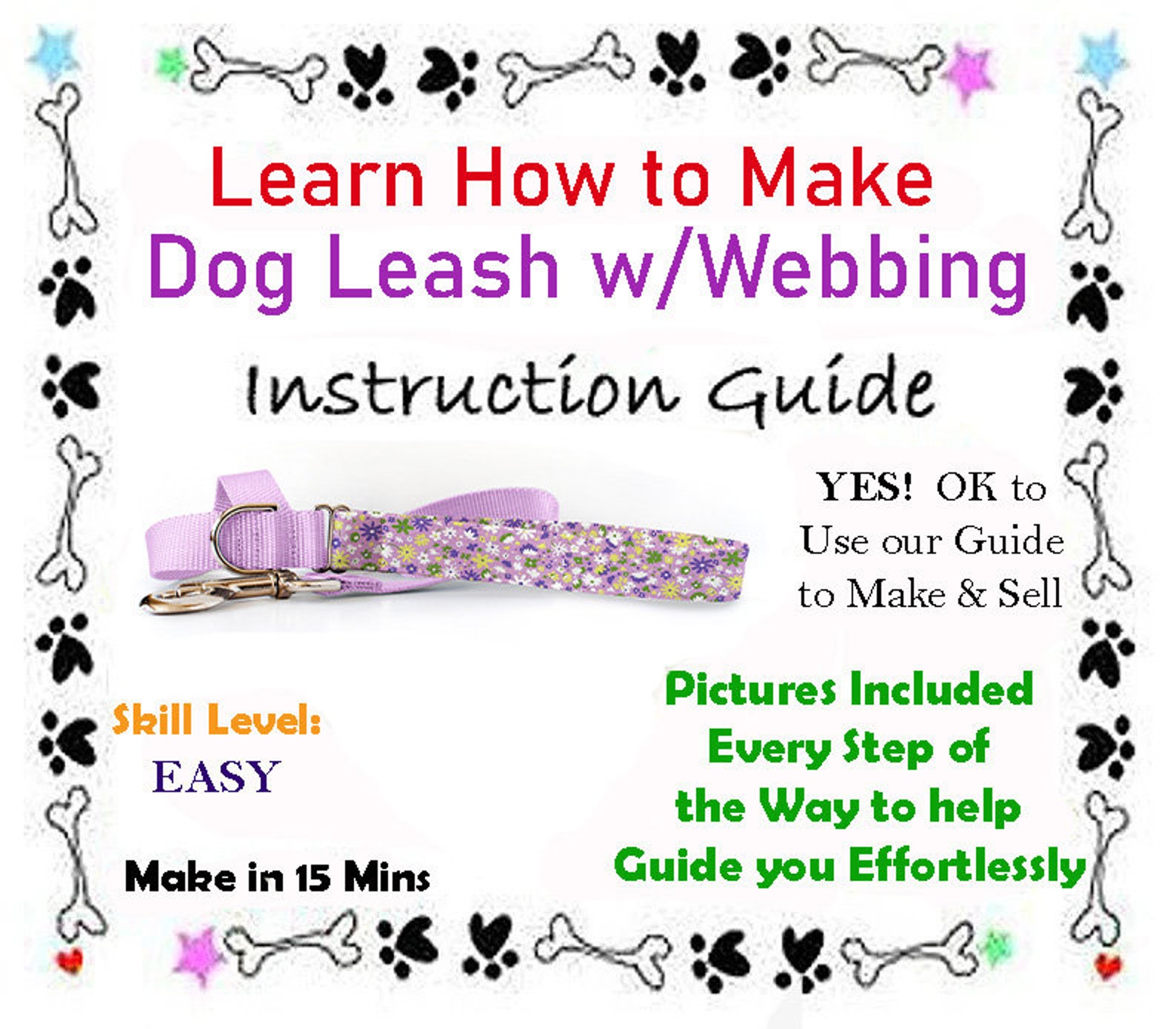 Dog Leash Sewing Tutorial Create Pet Lead Dog Leash Sewing - Etsy