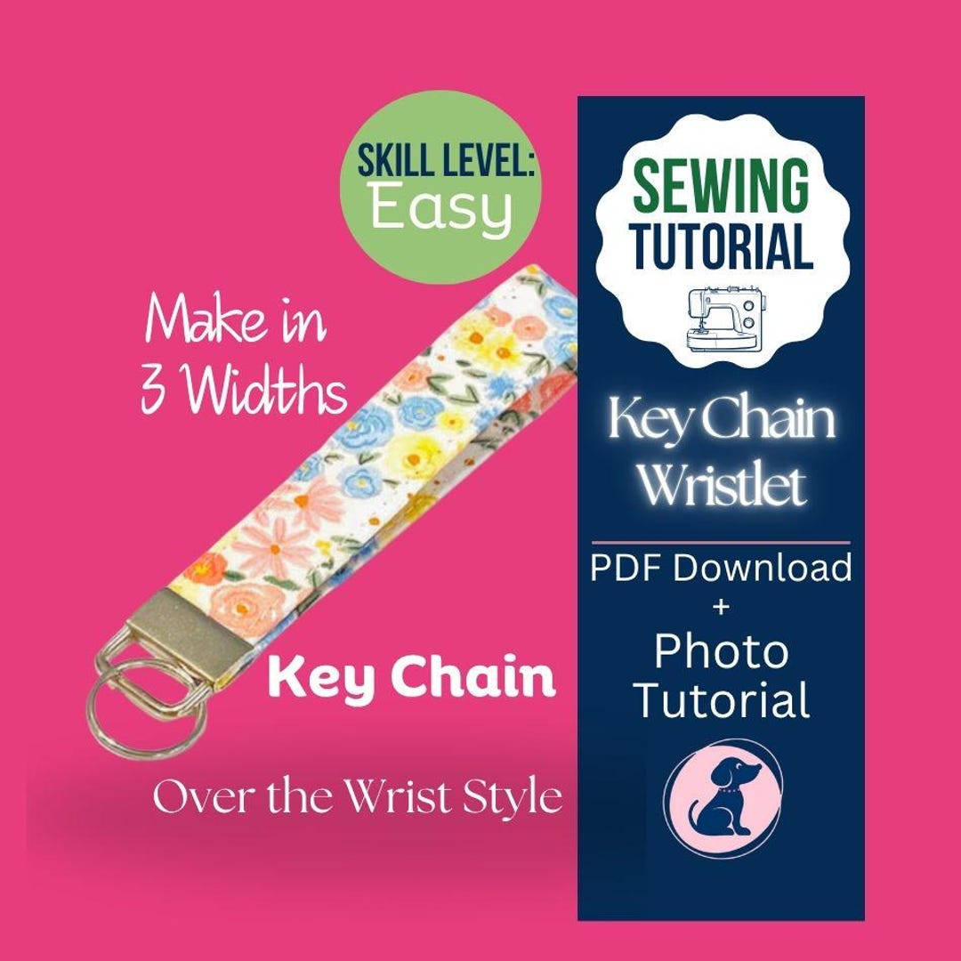 DIY Key Fob Sewing Pattern: Beginner Wristlet Tutorial (PDF Pattern) - Etsy