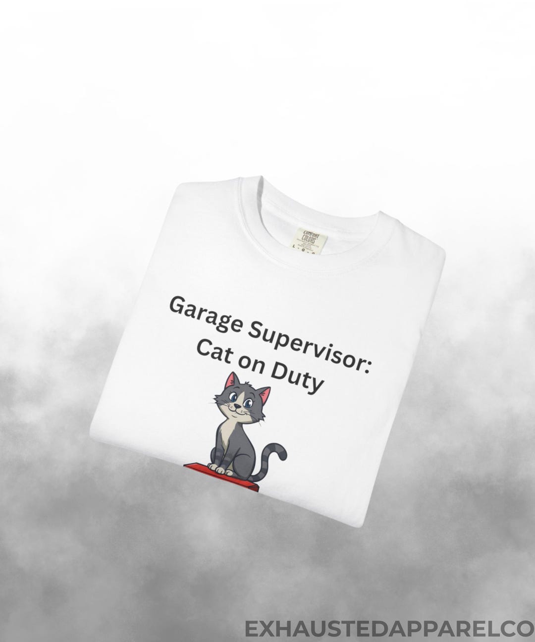 Cute Grey Cat Supervisor T-shirt, Funny Gift for Cat Lovers, Pet Owner ...