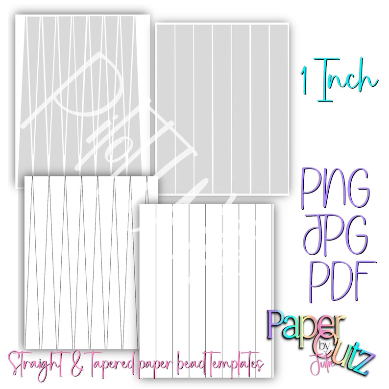 Printable Paper Bead Templates Set, DIY Paper Bead Patterns PDF, JPG ...