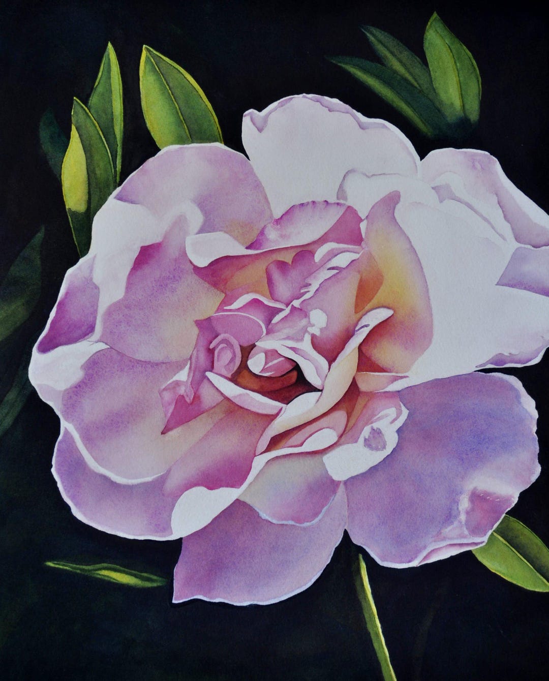 Bright Smile: Floral Rose Watercolor Giclee Print - Etsy