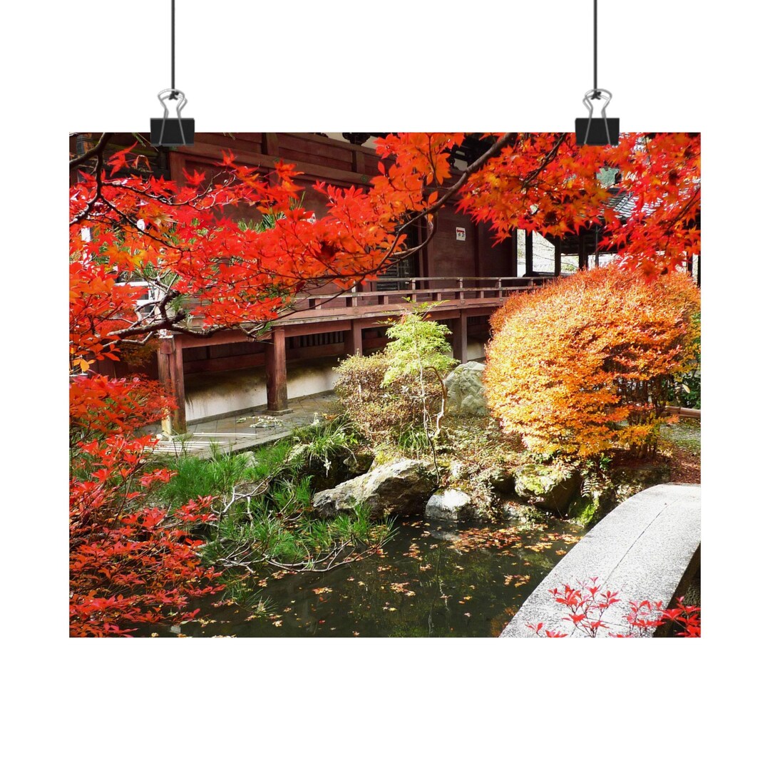 Japanese Autumn Red Leaves Poster - Etsy