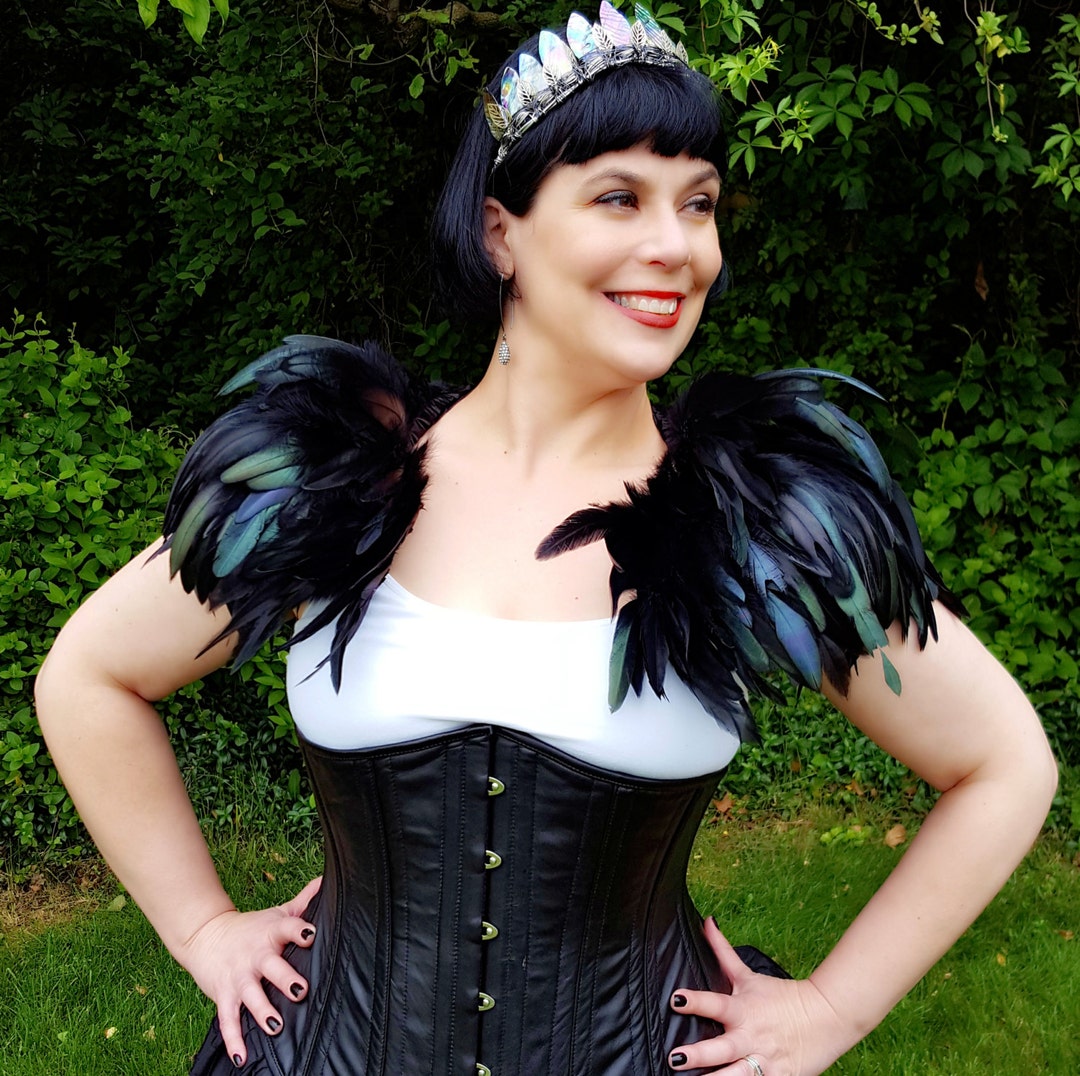 Iridescent Feather Capelet One Size - Etsy